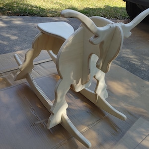Longhorn Bull Kids Rocking Horse - Etsy