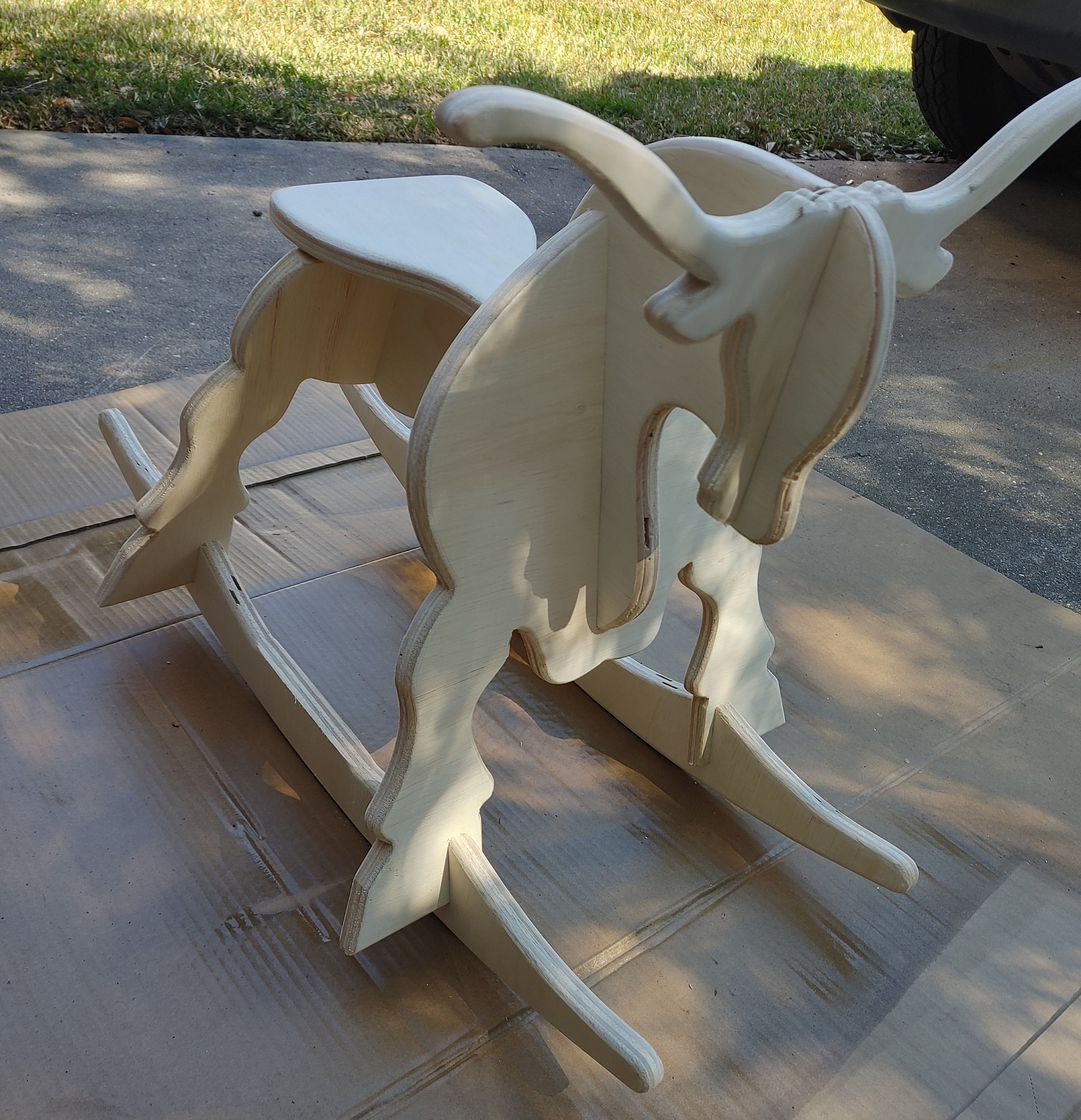 Longhorn Bull Kids Rocking Horse | Etsy