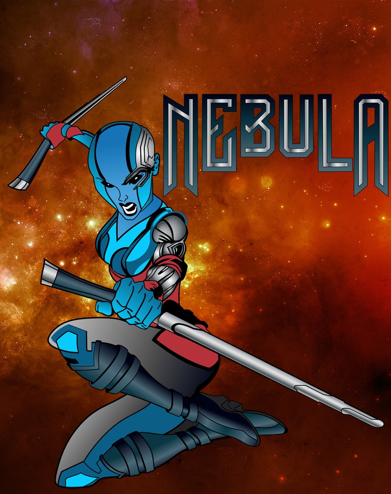 Nebula Guardians of the Galaxy SVG PNG JPG Digital Download Bundle - Etsy