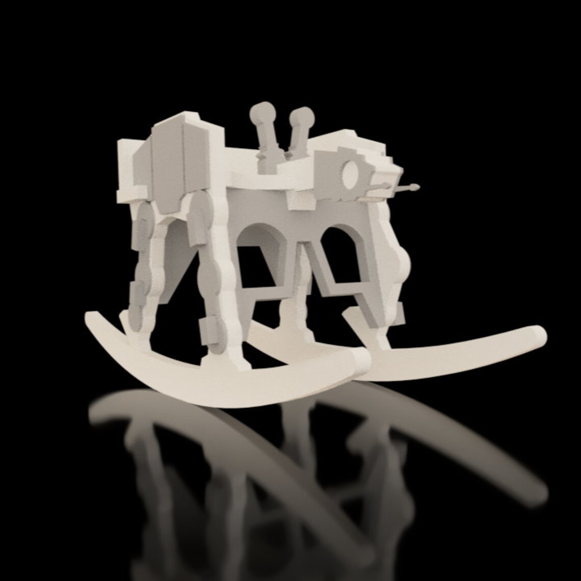 ATAT Walker Star Wars Kids Rocking Chair - Rocking Horse, Wooden Toy ...