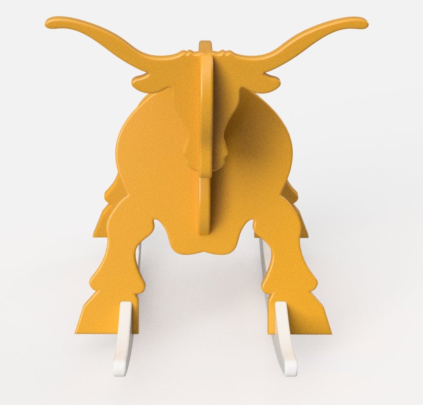 Longhorn Bull Kids Rocking Horse | Etsy