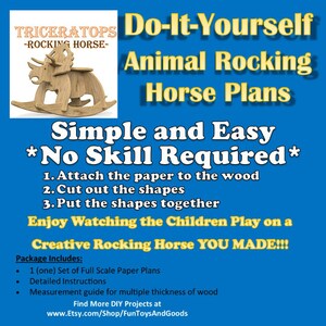 Triceratops Rocking Horse DIY Plans - Etsy