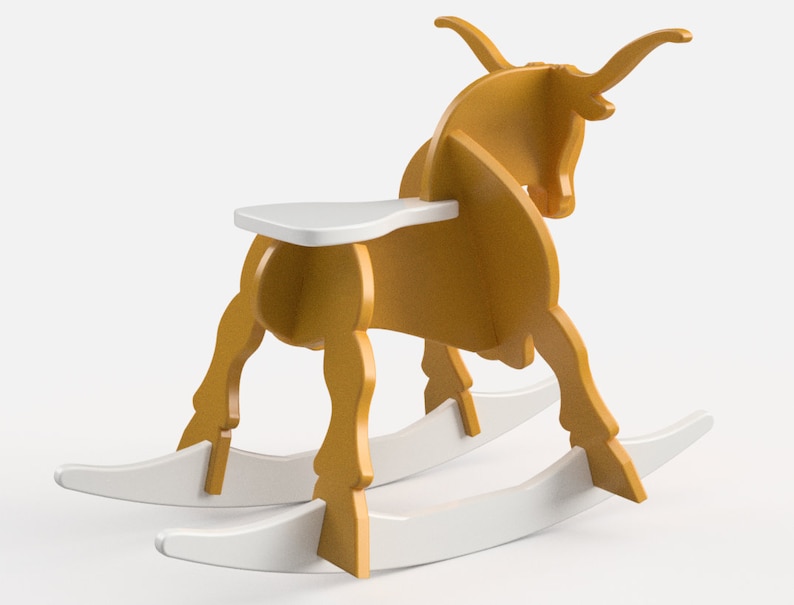 Longhorn Bull Kids Rocking Horse - Etsy
