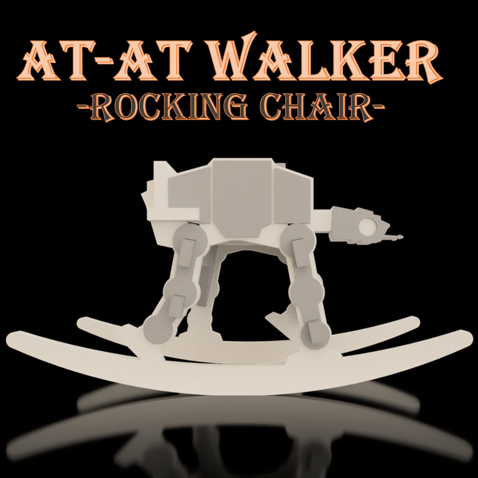 ATAT Walker Star Wars Kids Rocking Chair - Rocking Horse, Wooden Toy ...