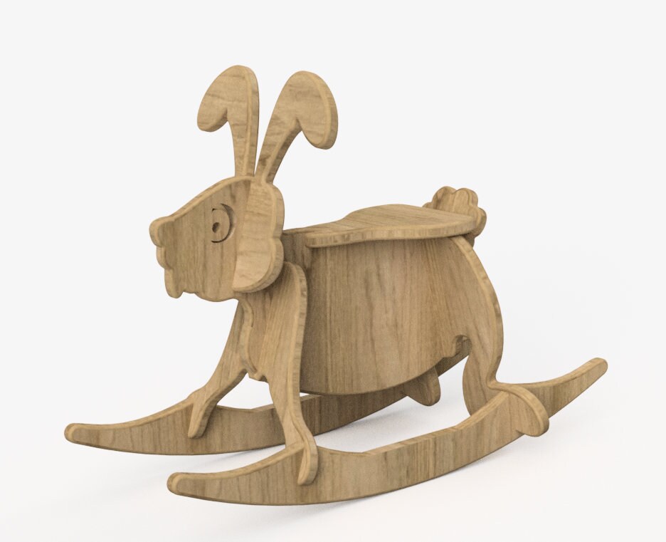 Bunny Rabbit Kids Rocking Horse - Etsy Ireland