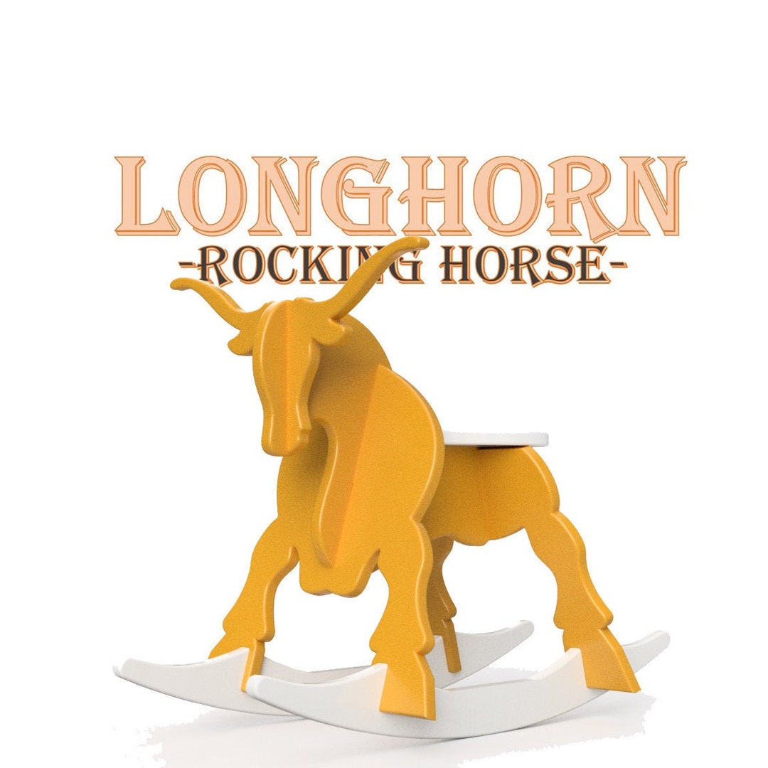 Longhorn Bull Kids Rocking Horse - Etsy
