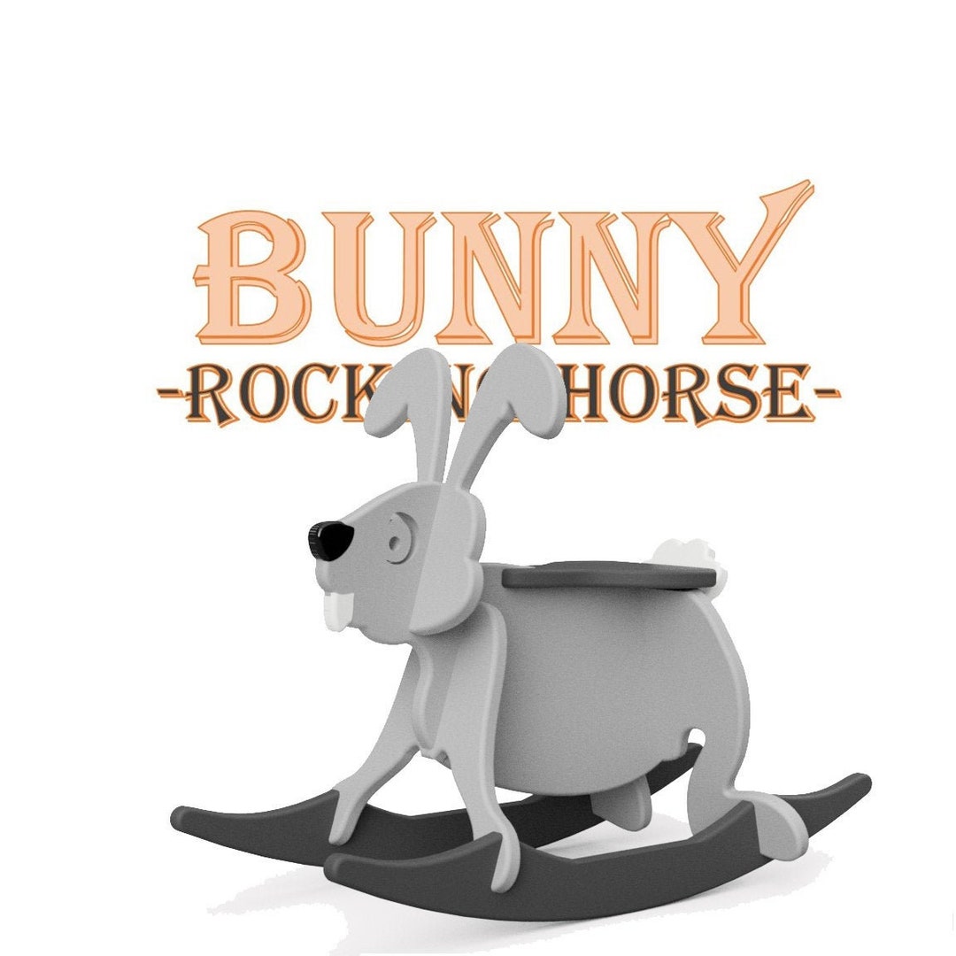 Bunny Rabbit Kids Rocking Horse - Etsy