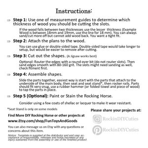 T-rex Rocking Horse DIY Plans - Etsy