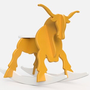 Longhorn Bull Kids Rocking Horse - Etsy