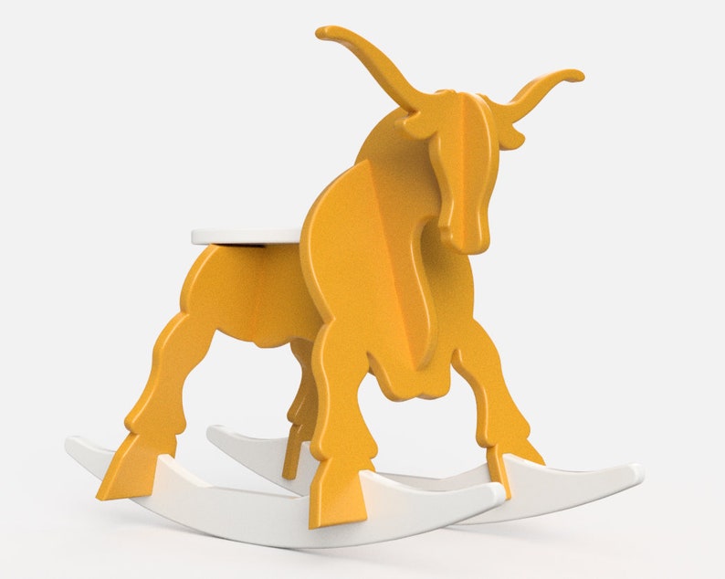 Longhorn Bull Kids Rocking Horse | Etsy