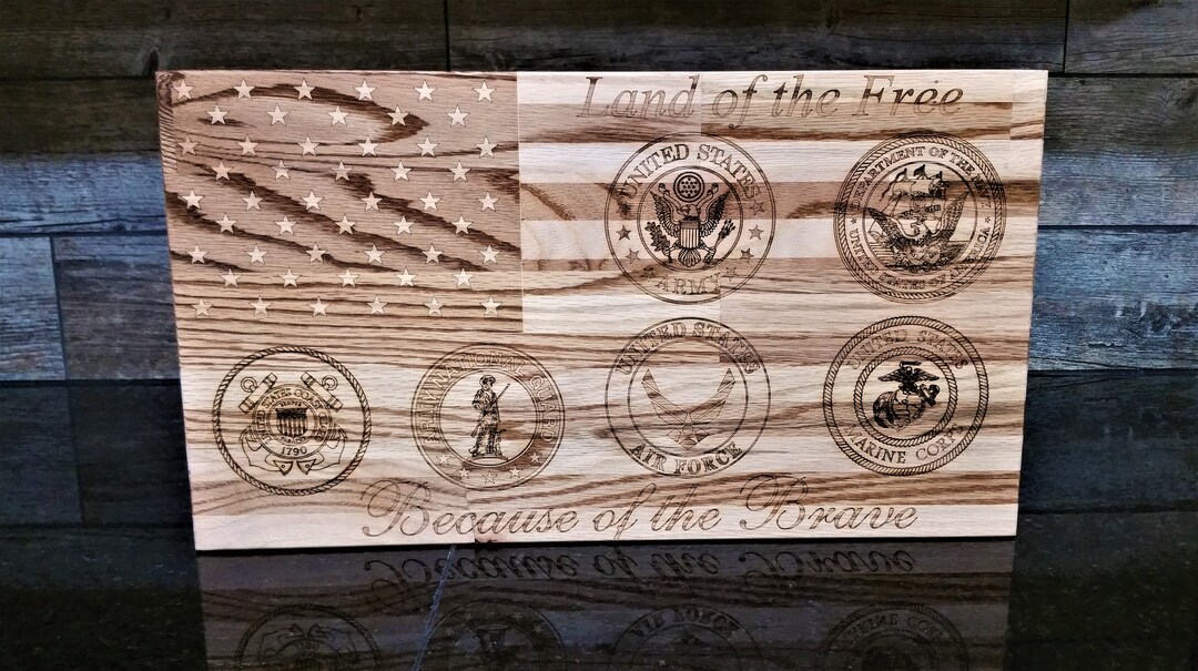 Flag With Military Sign. - Etsy