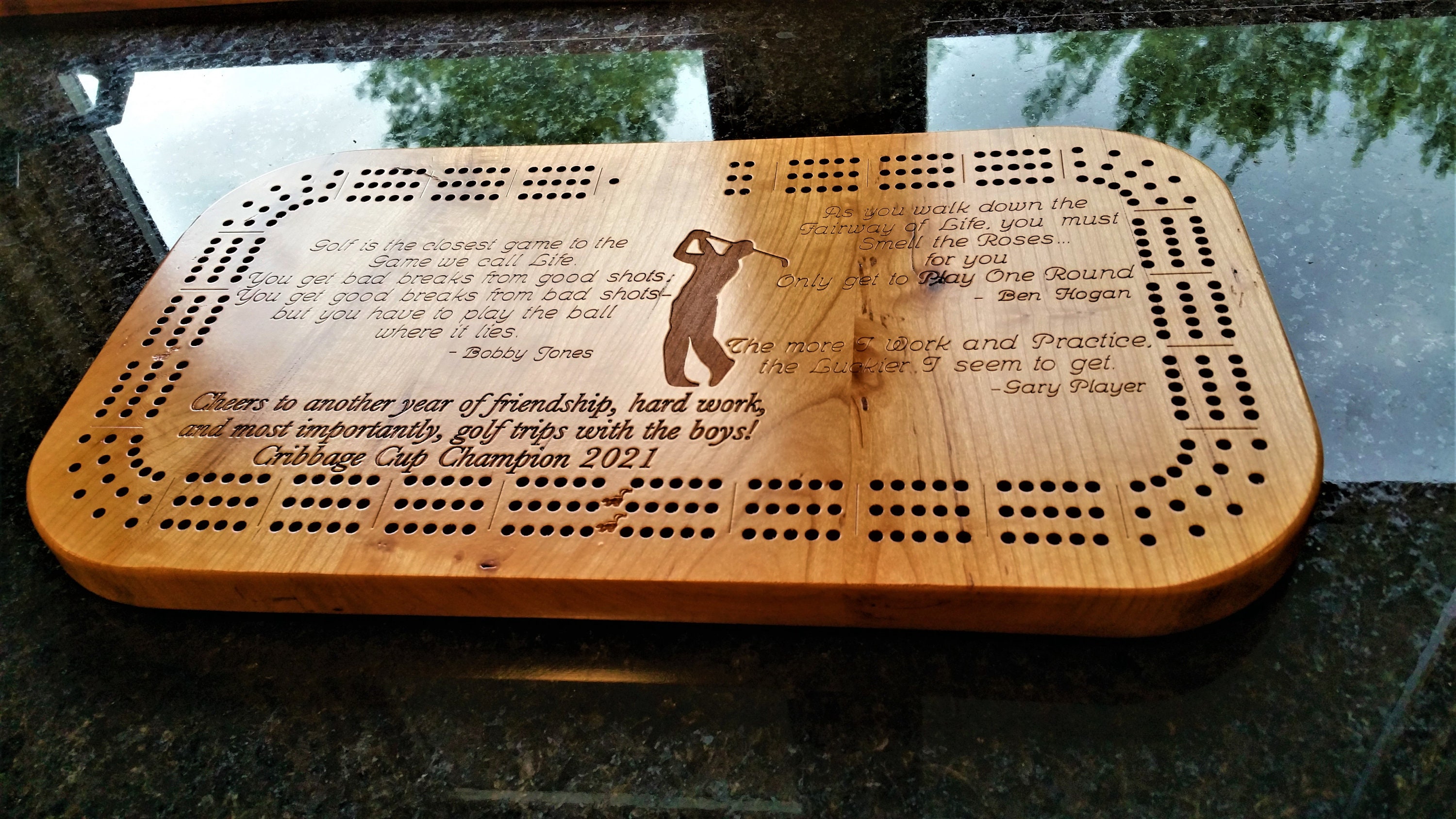 Custom Personalized Golf Cribbage Board - Etsy