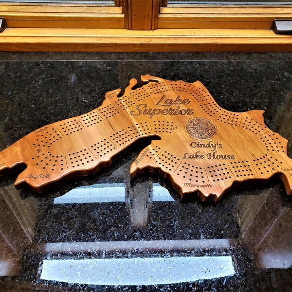 Lake Cribbage Board - Etsy