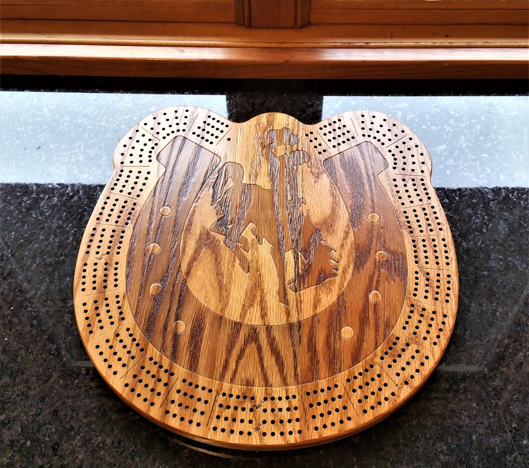 Custom Cowboy Horseshoe Cribbage Board - Etsy