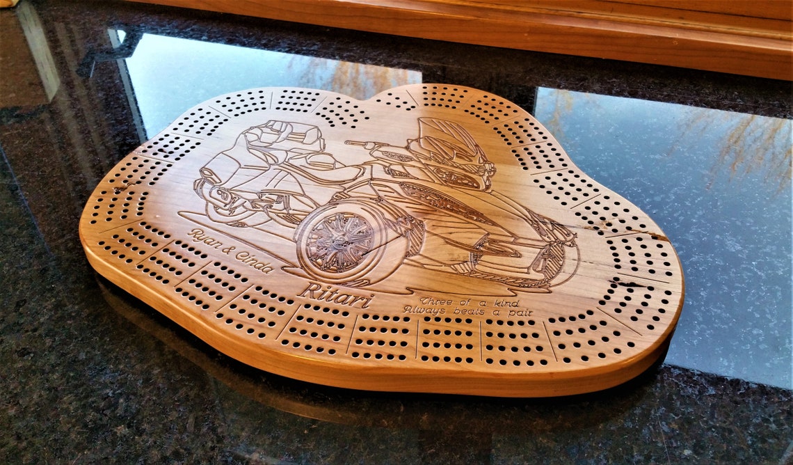 Custom Can Am Spyder Cribbage Board - Etsy