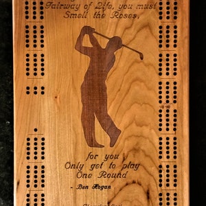Golf Cribbage Board - Personalized - Etsy