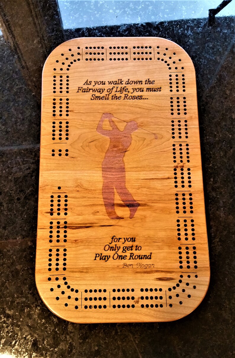 Golf Cribbage Board Personalized - Etsy