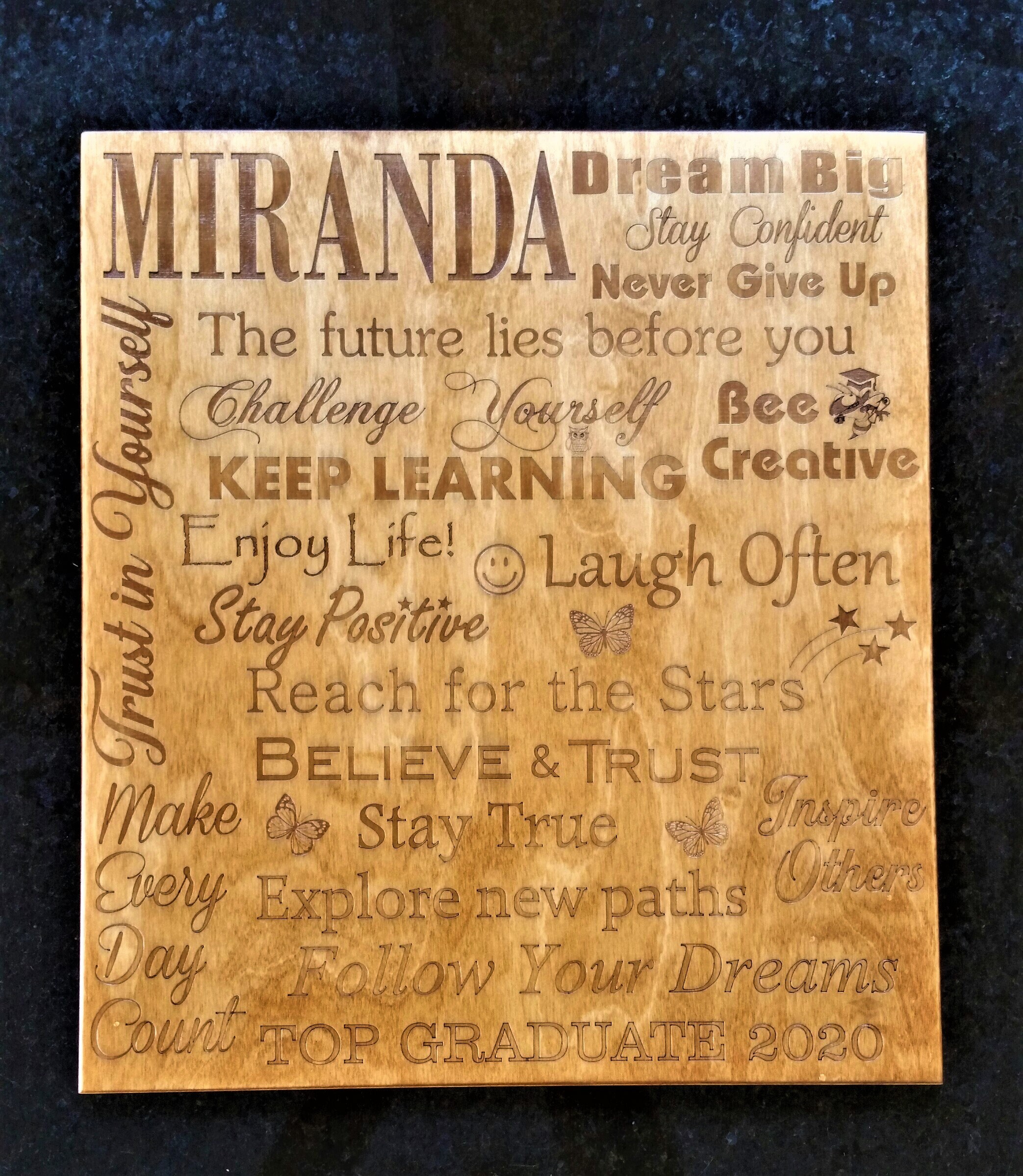 Custom Wood Graduation Gift Sign Plaque | Etsy