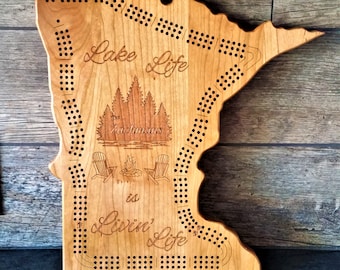 Minnesota Cribbage Board - Etsy