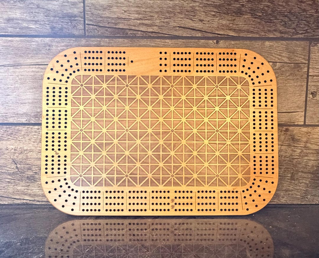 Rectangle Optical Illusion Cribbage Board - Etsy