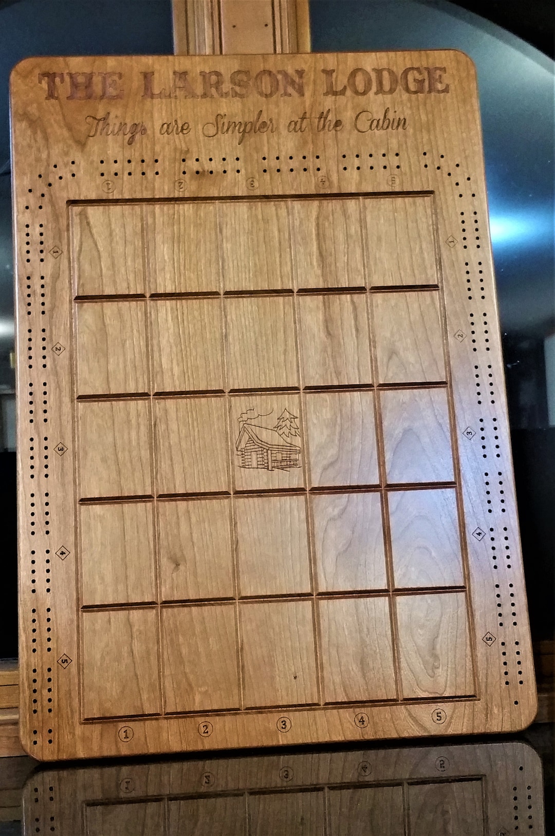 Cross Cribbage Board - Lake Cabin and Personalized - Etsy