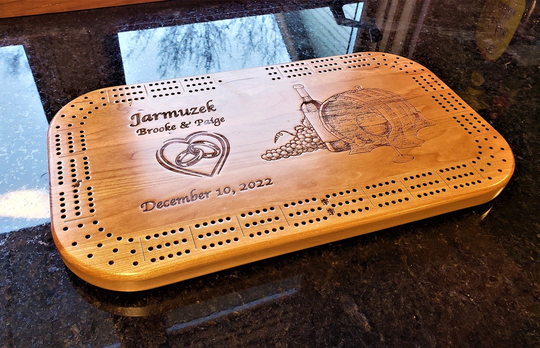 Custom Wedding Wine-themed Cribbage Board. - Etsy