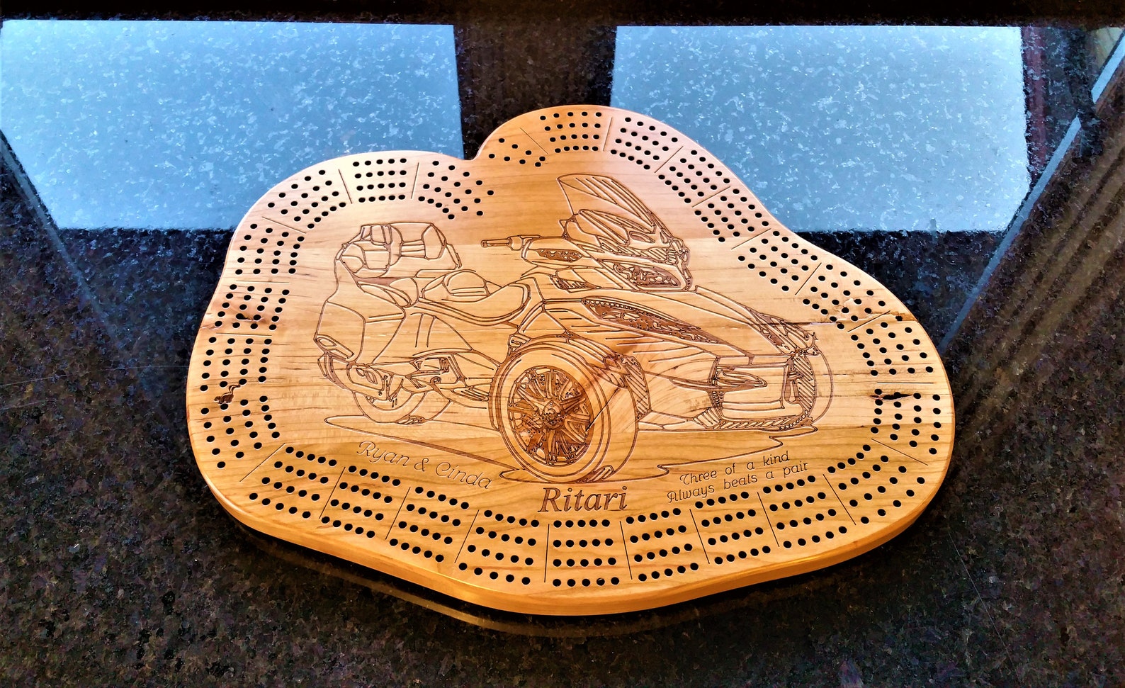 Custom Can Am Spyder Cribbage Board | Etsy