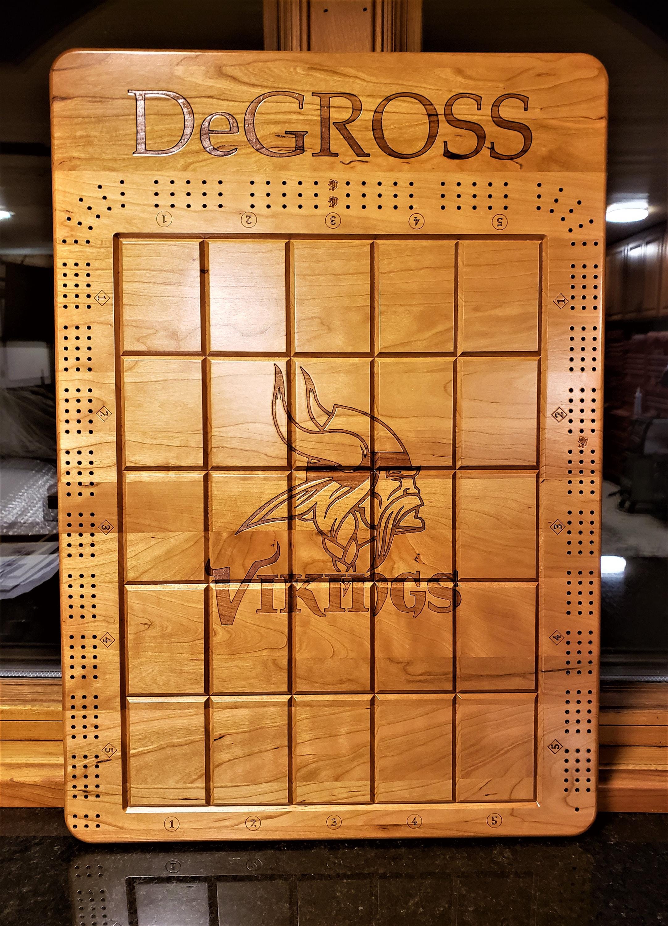 Cross Cribbage Board - MN Vikings - Etsy