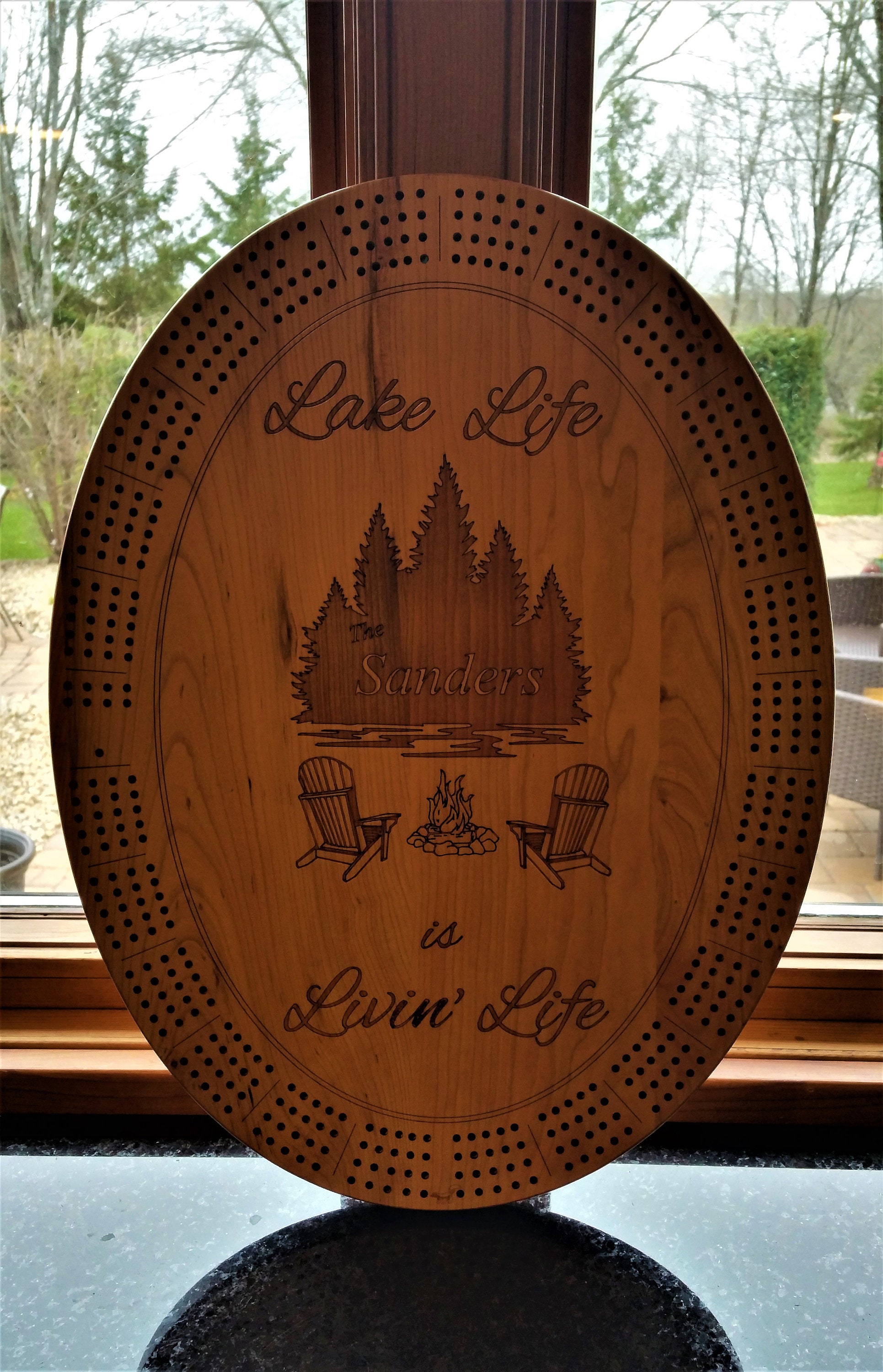 Custom Lake Cribbage Board - Etsy