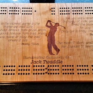 Custom Personalized Golf Cribbage Board - Etsy