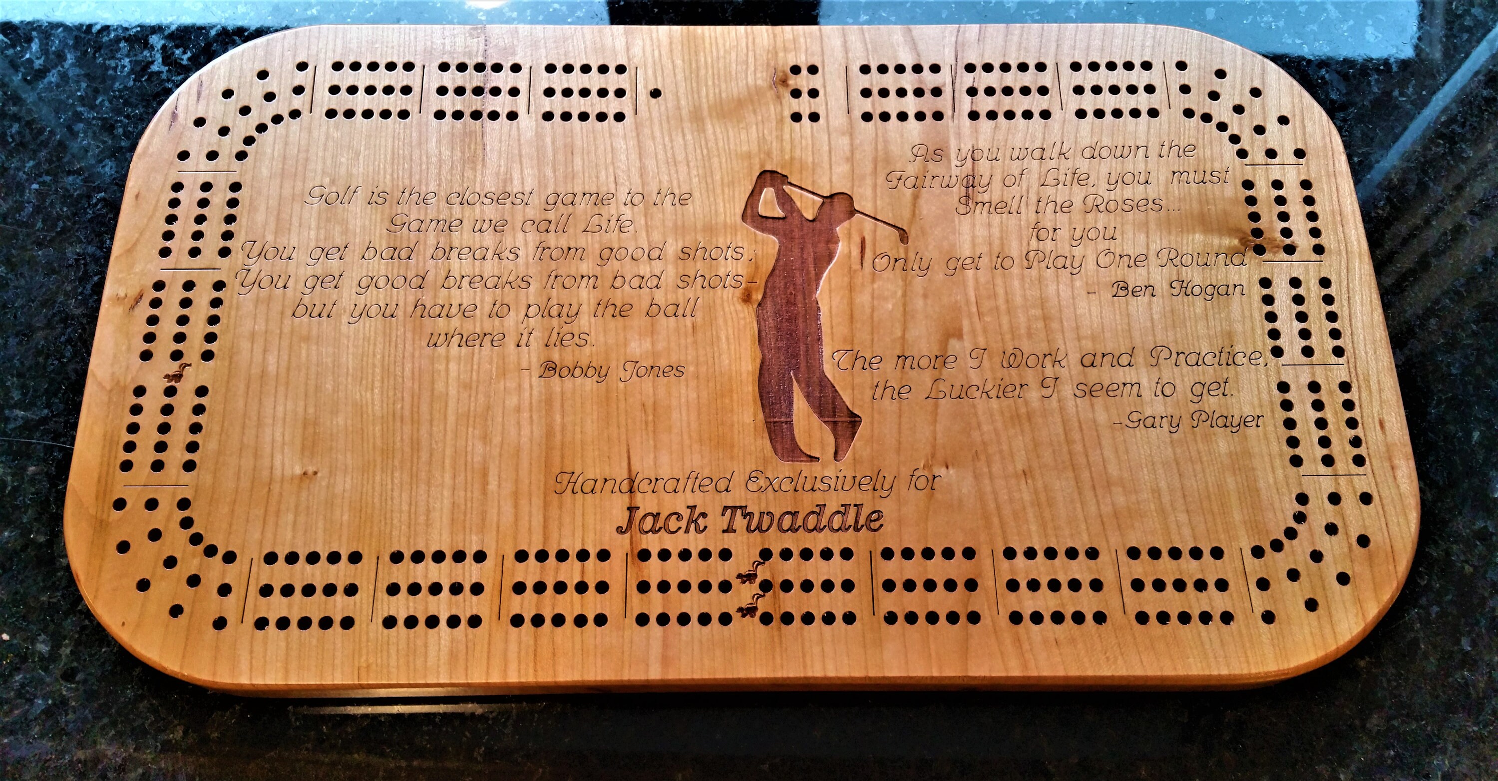 Custom Personalized Golf Cribbage Board - Etsy