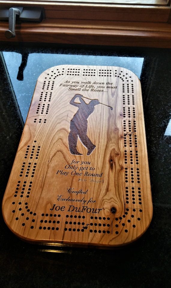 Golf Cribbage Board Personalized | Etsy
