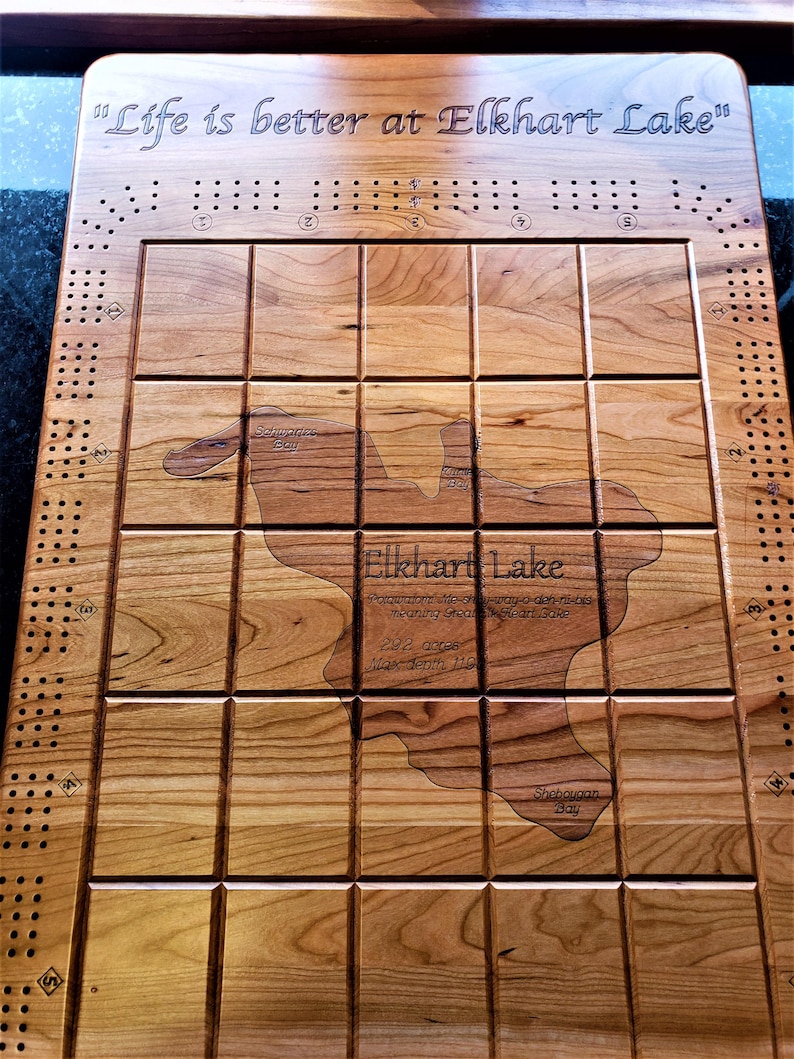 Cross Cribbage Board - Lake - Etsy