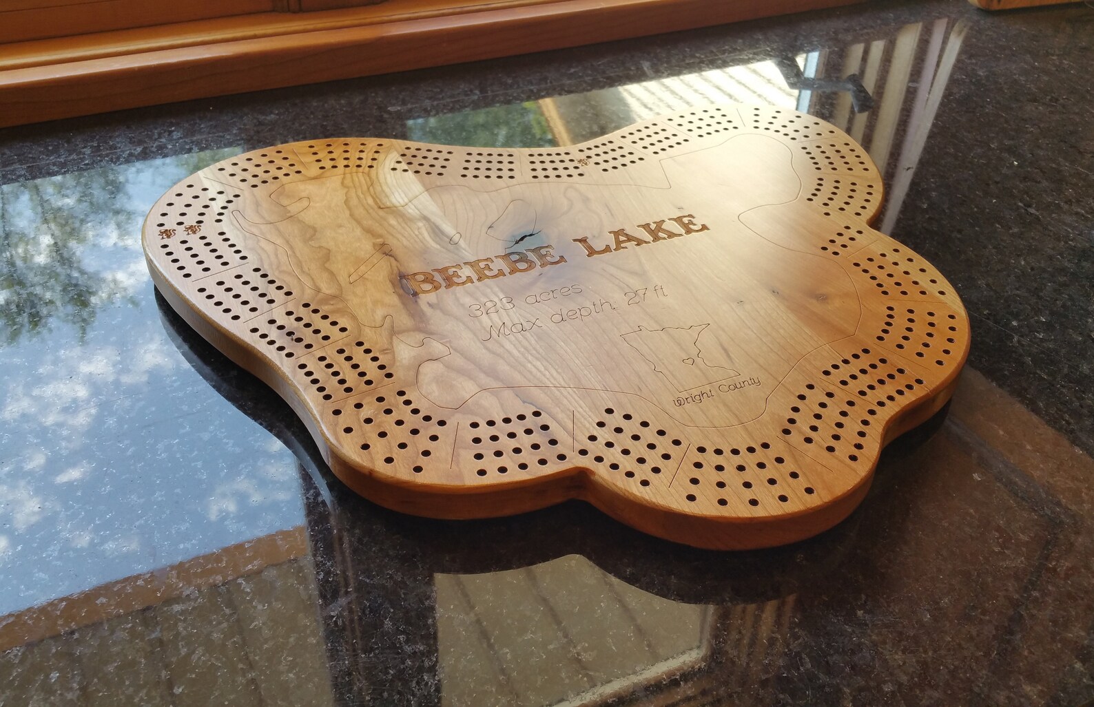 Custom Beebe Lake Cribbage Board - Etsy