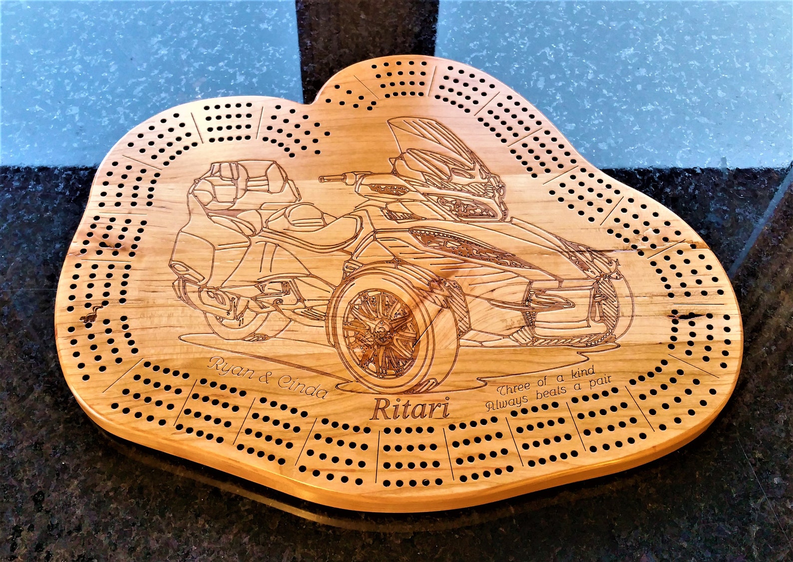 Custom Can Am Spyder Cribbage Board | Etsy