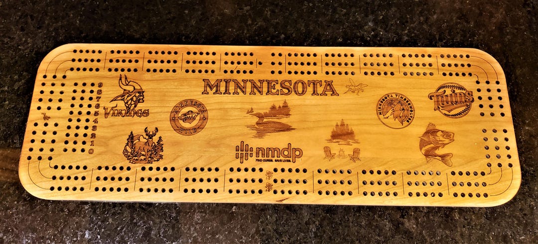 Minnesota MN Cribbage Board - Etsy