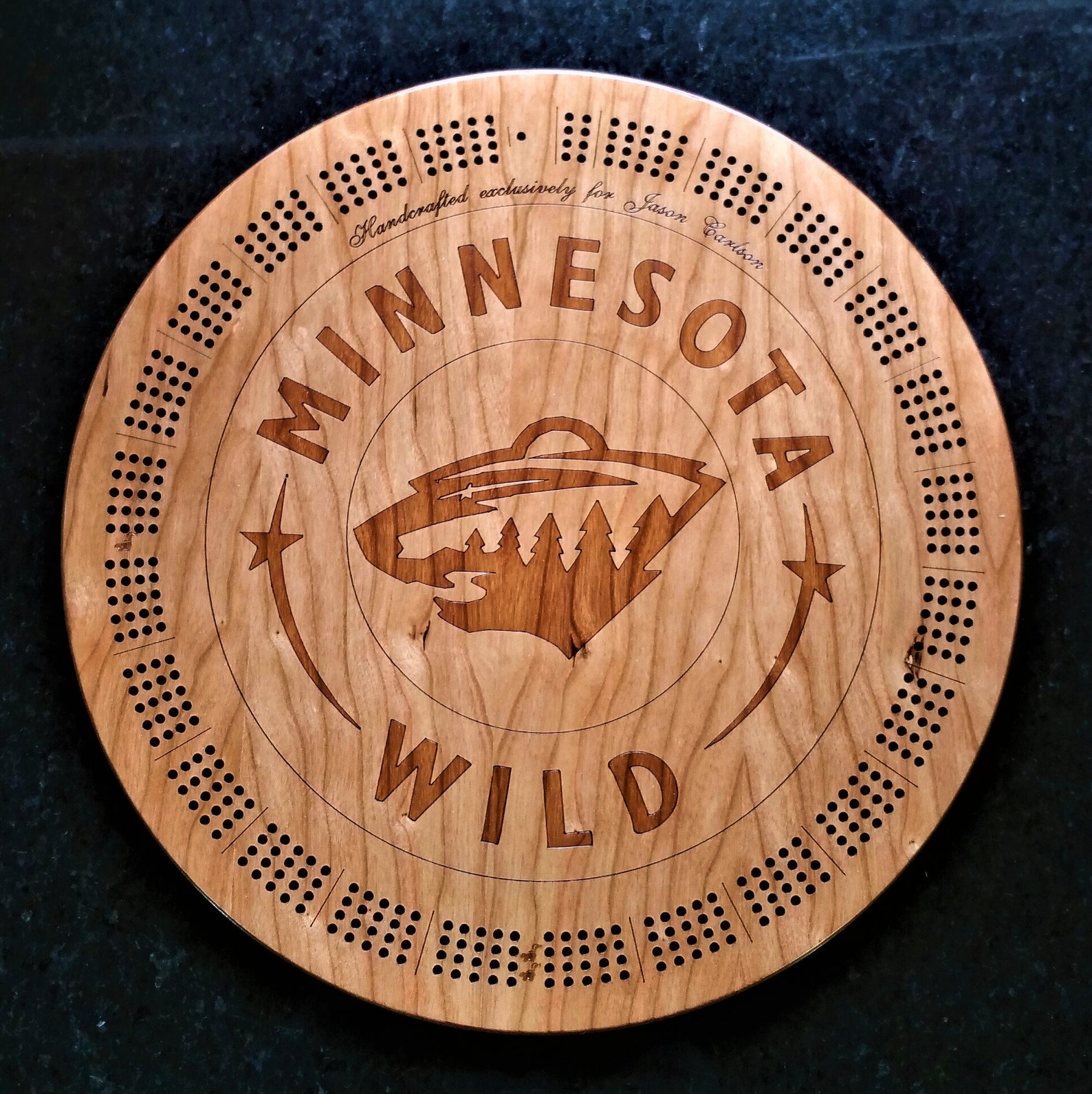 MN Wild Cribbage Board - Personalized - Etsy