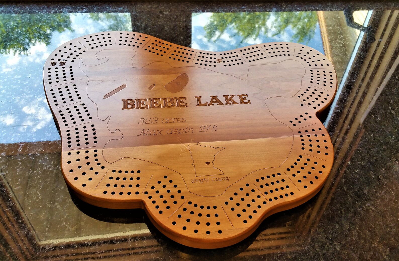 Custom Beebe Lake Cribbage Board - Etsy