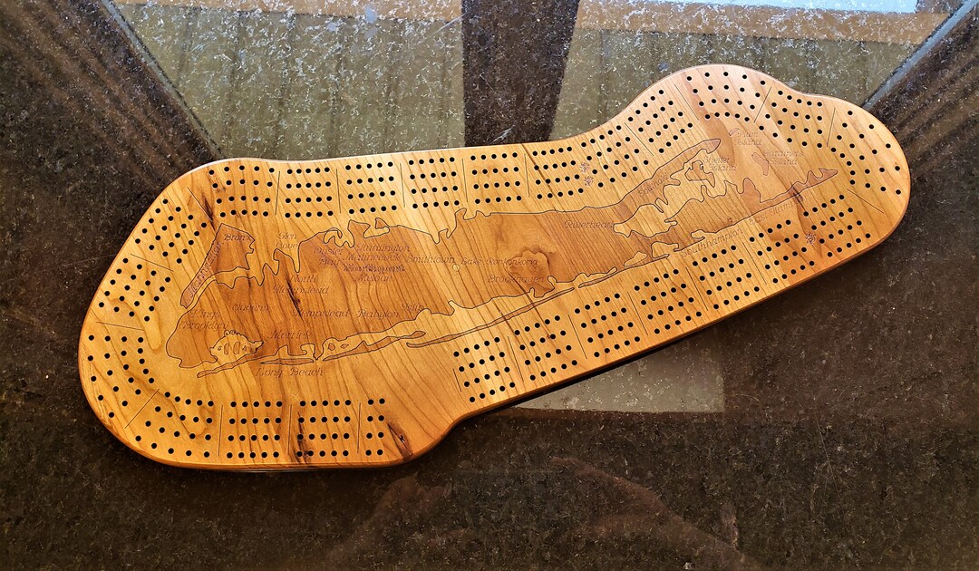 Long Island Cribbage Board - Etsy