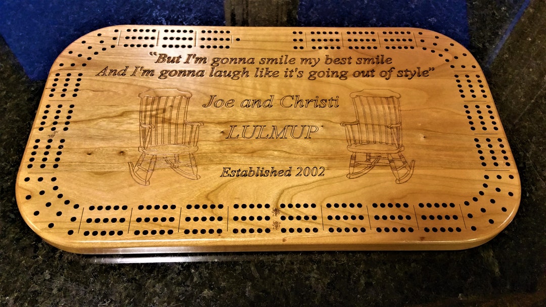Custom Wedding Anniversary Cribbage Board - Etsy