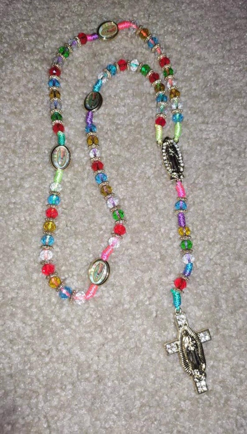 Rainbow Catholic Rosary | Virgin Mary Rosary - Etsy