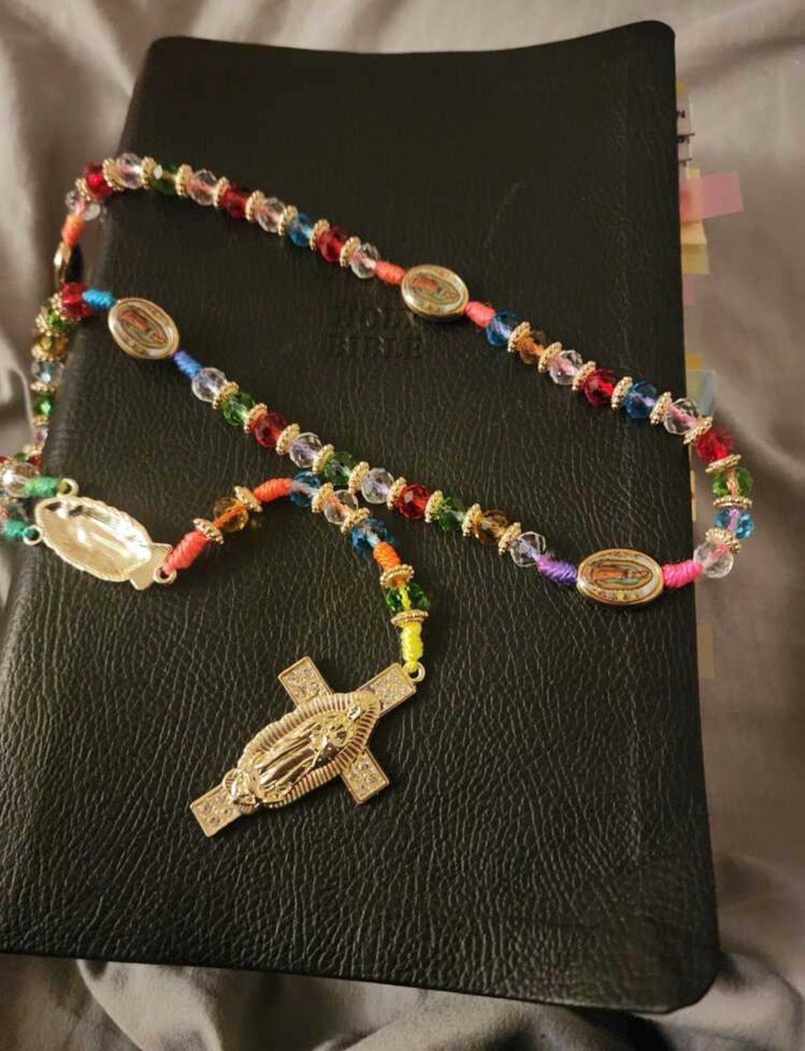 Rainbow Catholic Rosary | Virgin Mary Rosary - Etsy