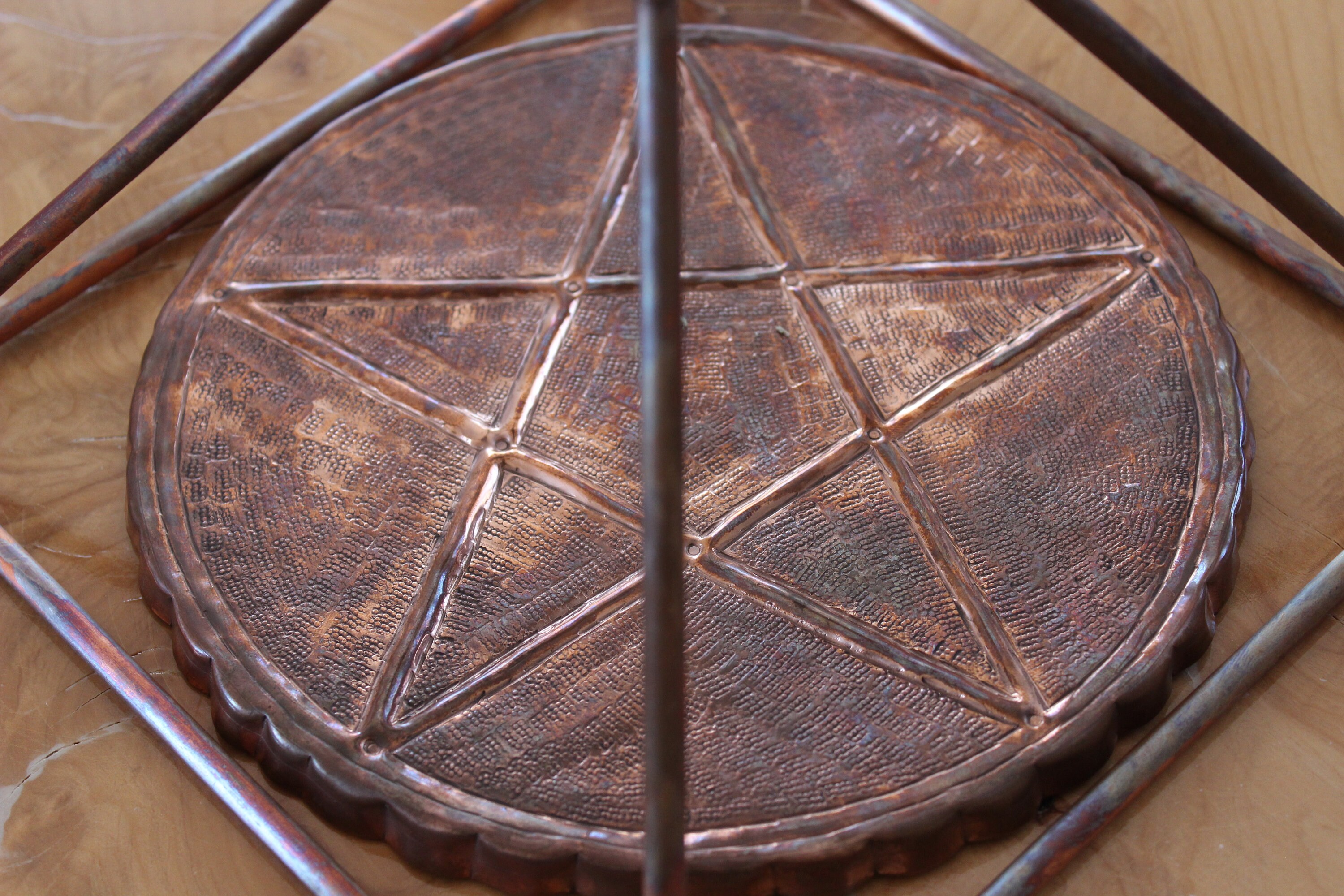 Copper Pentagram Grid Art 3D Wall Art - Etsy