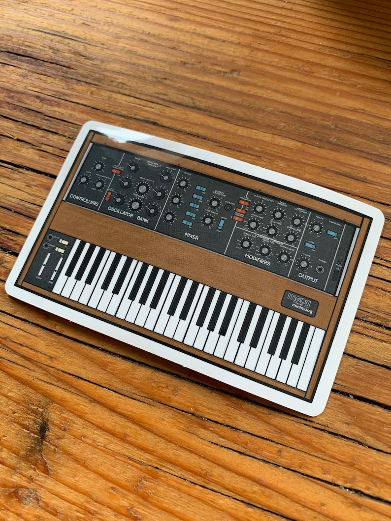 Sticker - Mini Moog Model D (individual Sticker, Synthesizer, Keyboard ...
