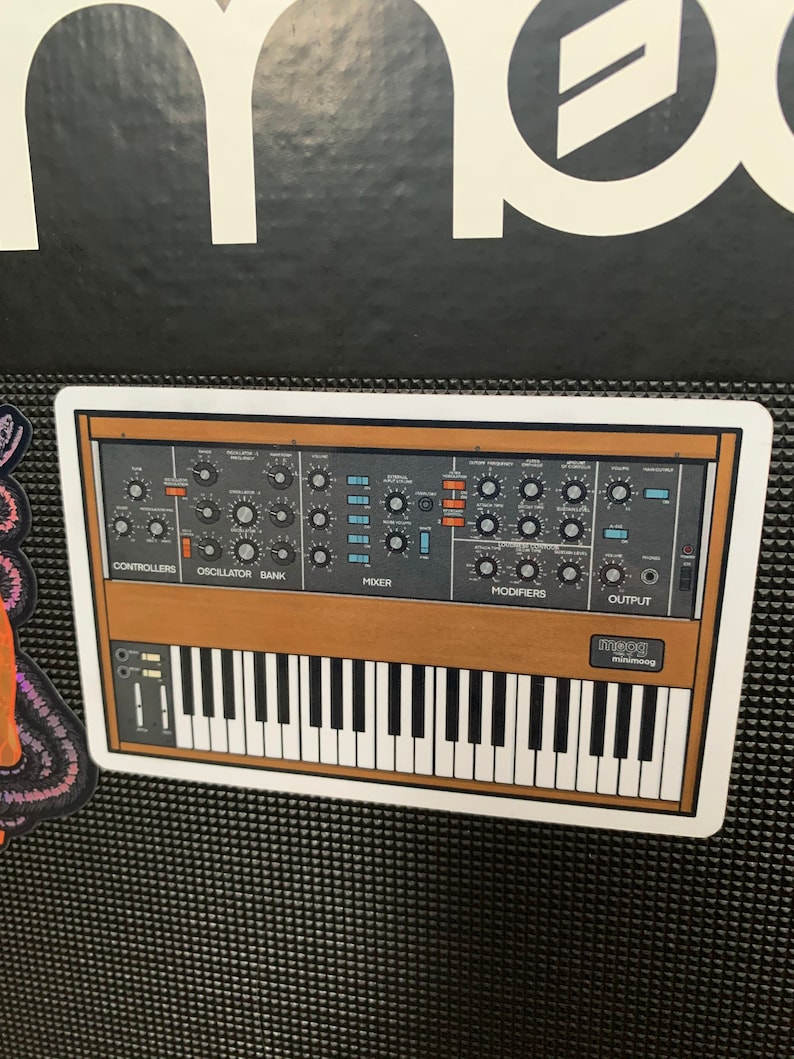 Sticker - Mini Moog Model D (individual Sticker, Synthesizer, Keyboard ...