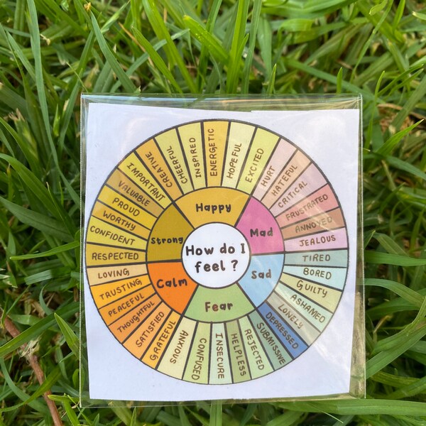 Emotion Wheel Sticker - Etsy