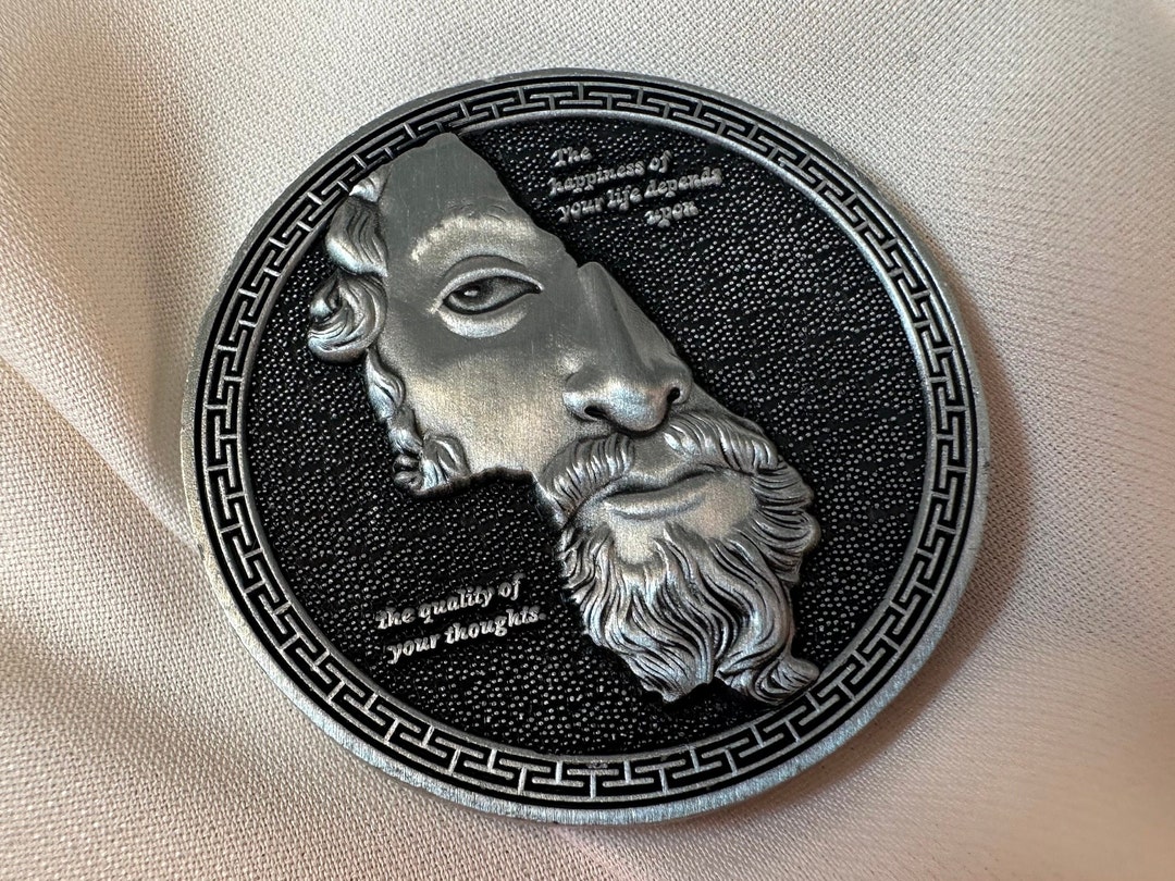 Marcus Aurelius Coin | Brass Motivational Token | EDC | Daily Reminder ...