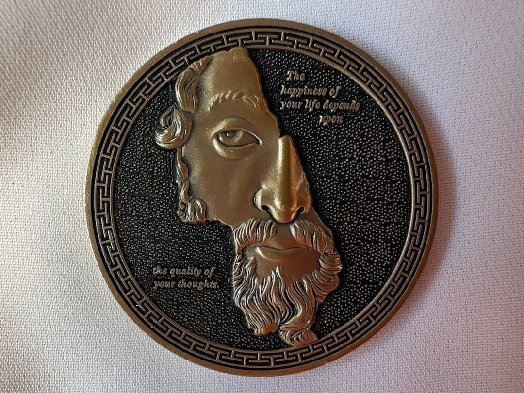 Marcus Aurelius Coin Brass Motivational Token EDC Daily - Etsy UK