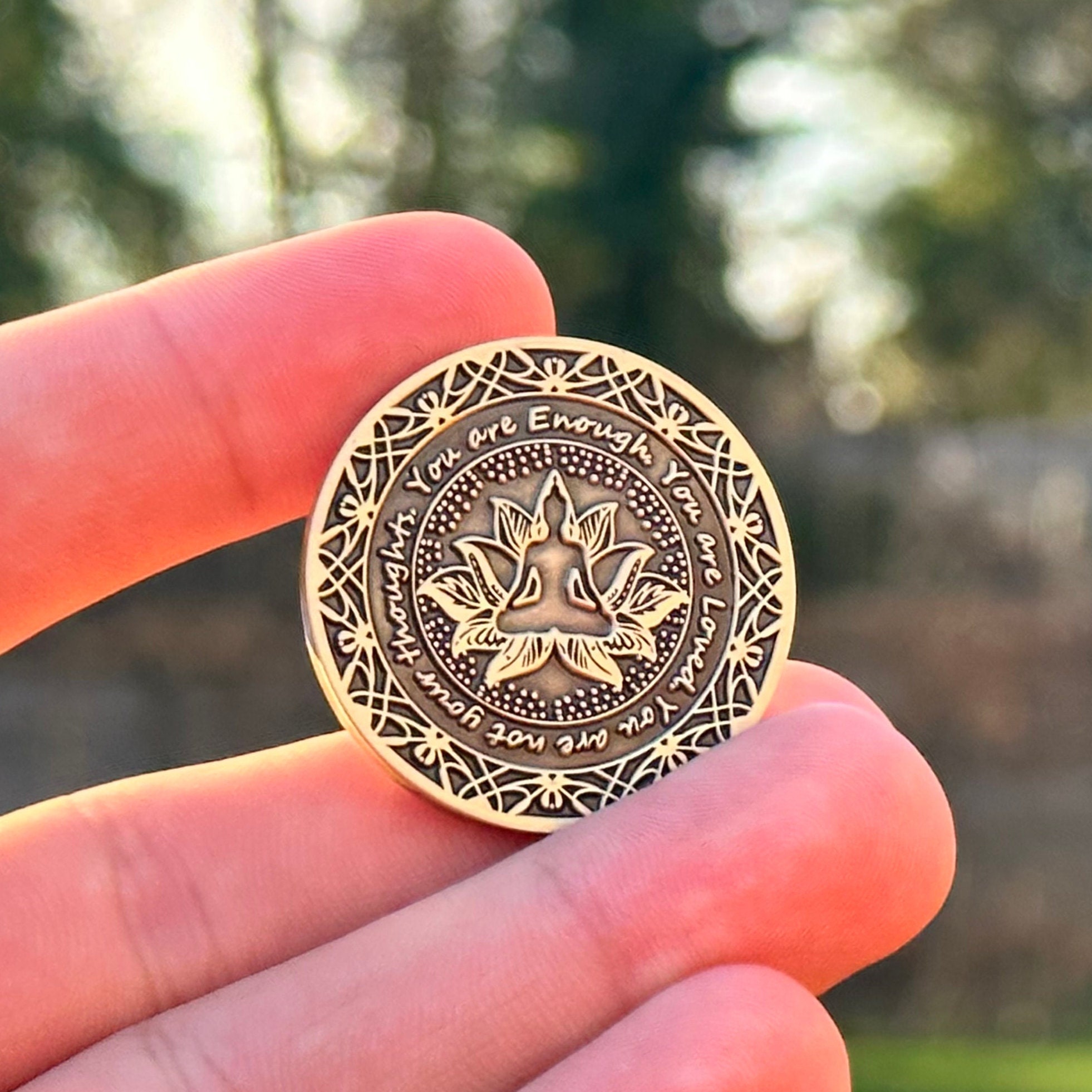 Affirmation Token | Anxiety Relief Coin | Motivational EDC | You Are ...