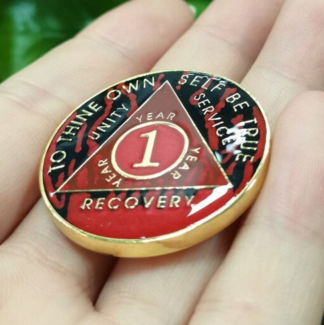 1 Year AA Chip by Recoveryrox Handmade UK Product - Etsy